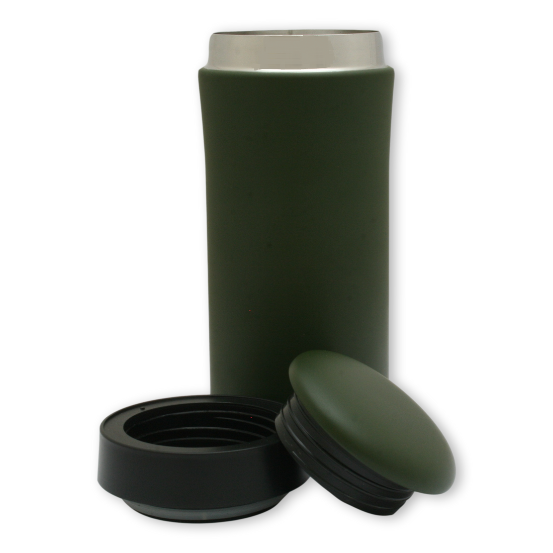 Personalised Shooting Dark Green Flask With Storage Compartment In Lid ...