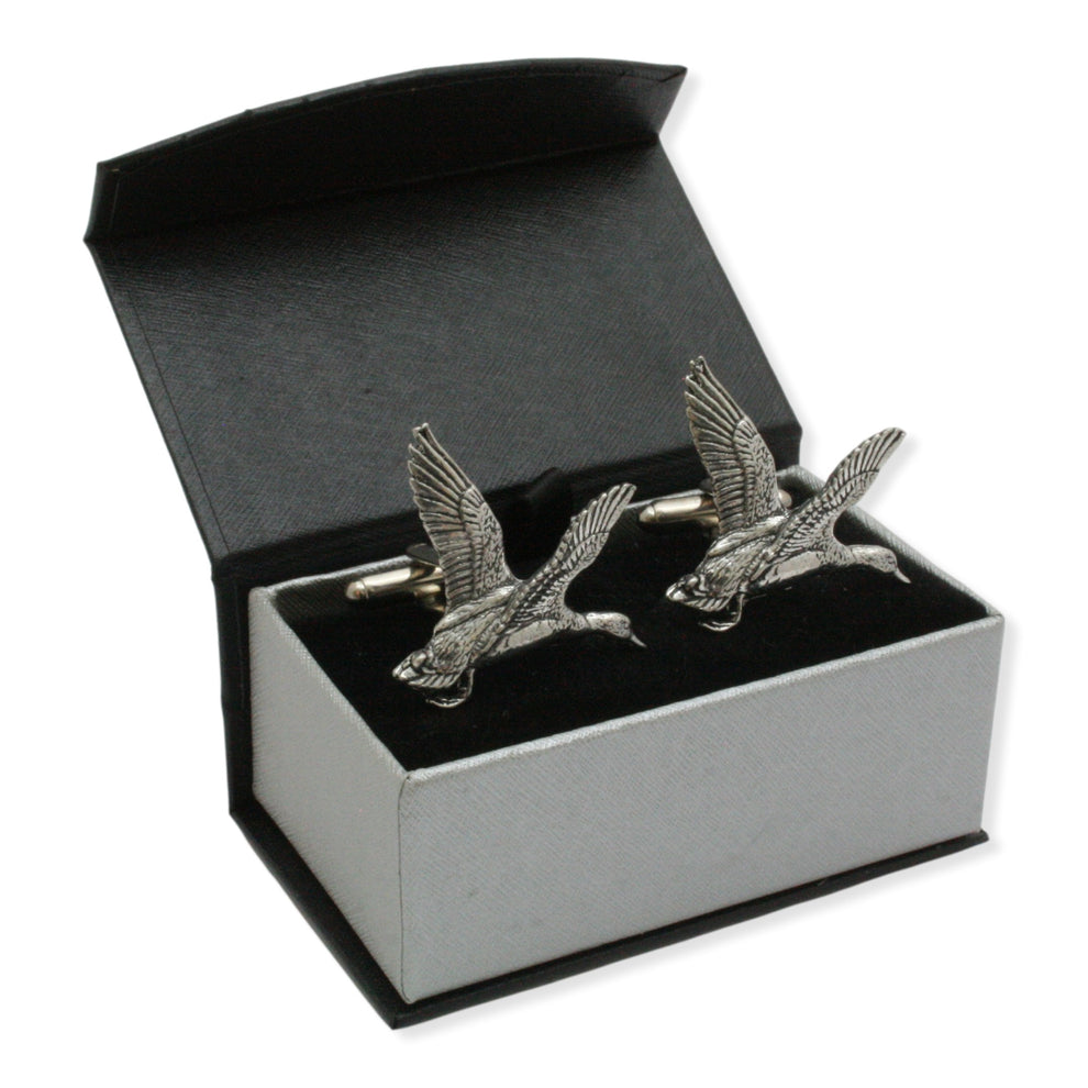 Mallard English Pewter Cufflinks Set In Presentation Box – Gamekeepers ...
