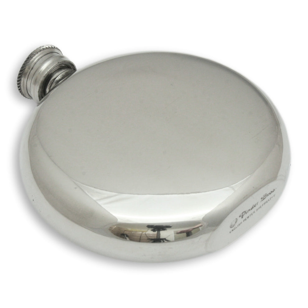 Round Sporran Hip Flask 4.5oz Personalised English Pewter – Gamekeepers ...